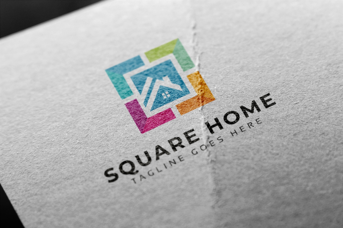 Download Square Home Logo Template - Шаблон логотипа на тему графика